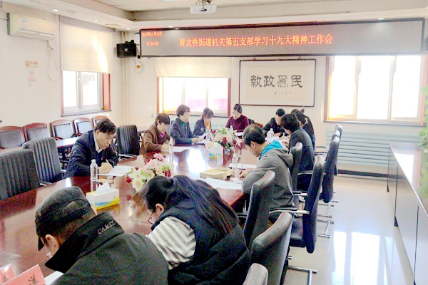 青龙桥街道机关第五党支部组织学习十九大精神